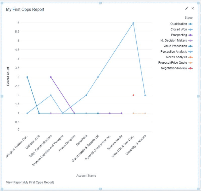 Salesforce Dashboard Chart Types